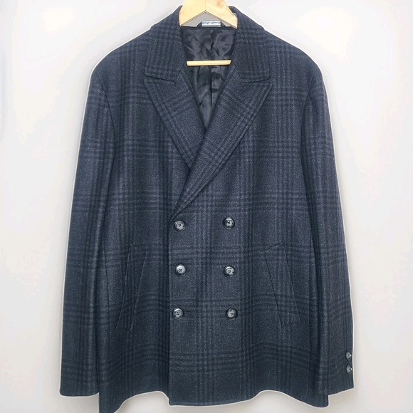 Jack victor | Jackets & Coats | Jack Victor Mens Gray Plaid Wool Blend ...